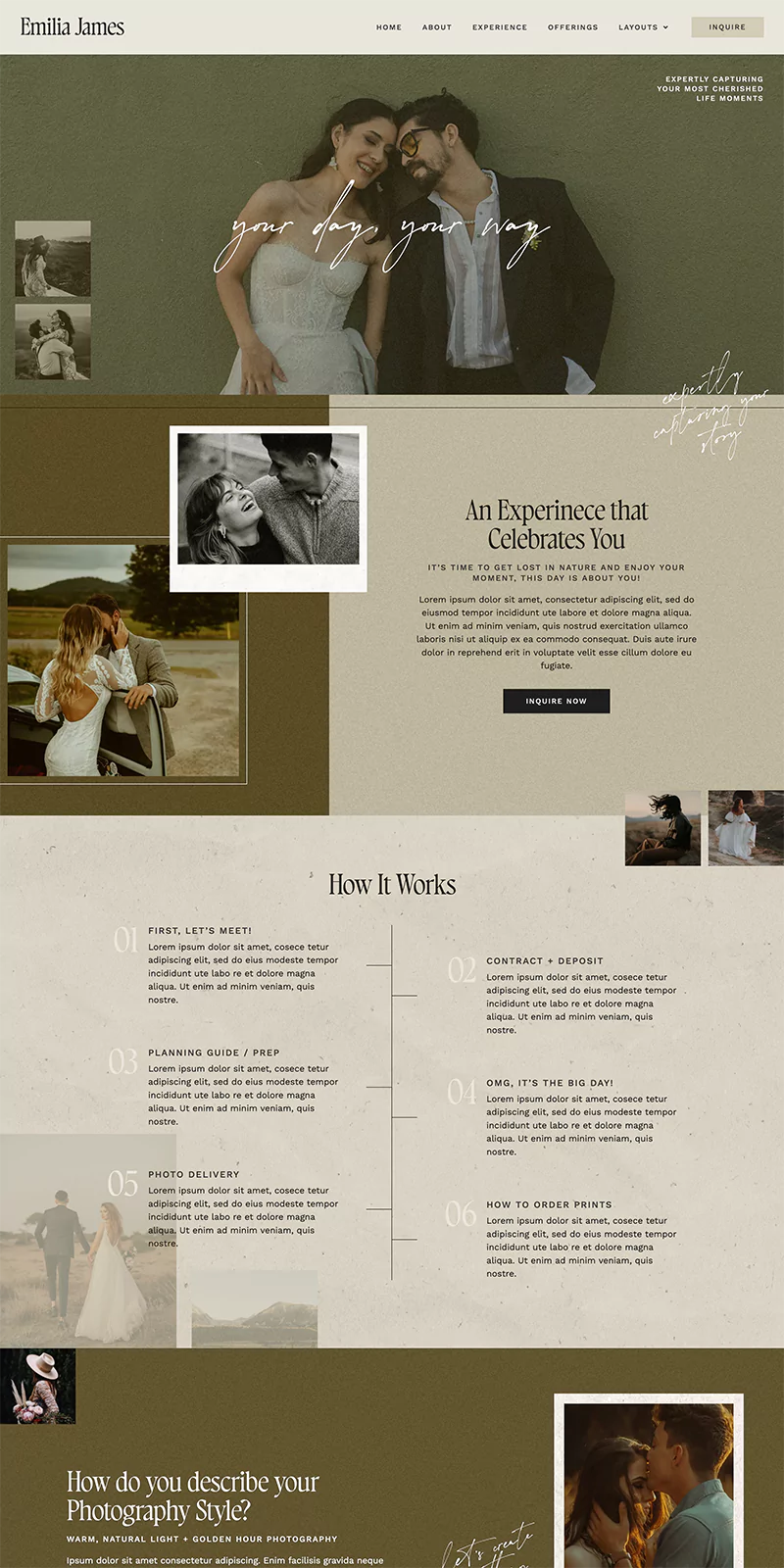 Emilia WordPress Theme - WordPress Photography Theme