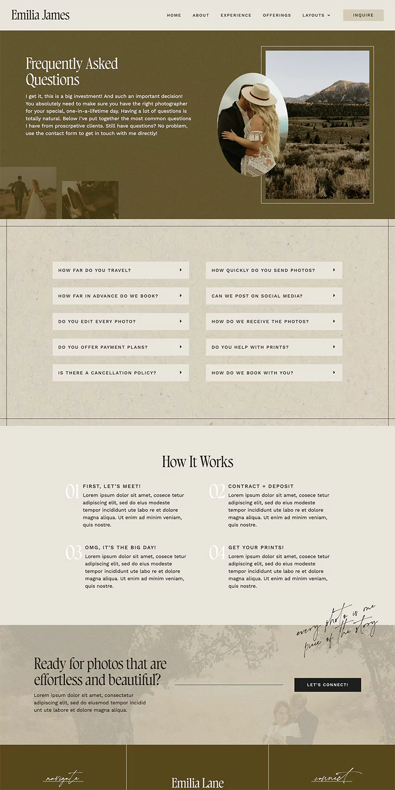 Emilia WordPress Theme - WordPress Photography Theme